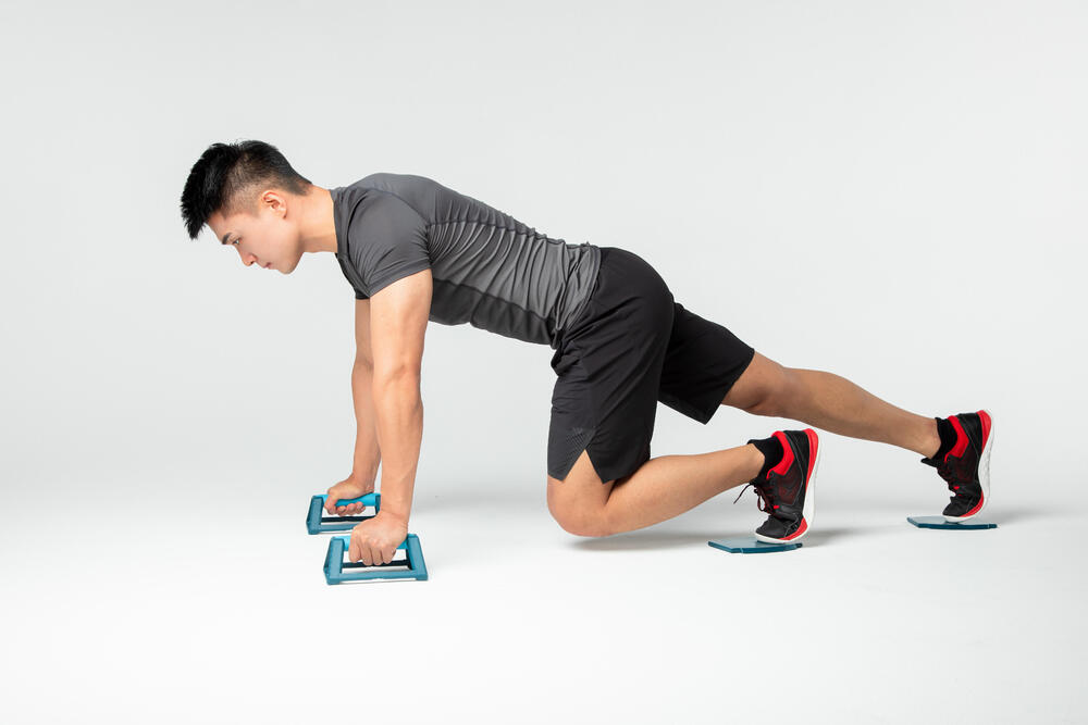 Apoio para Flexão Fortalecimento Muscular 4 em 1 Domyos