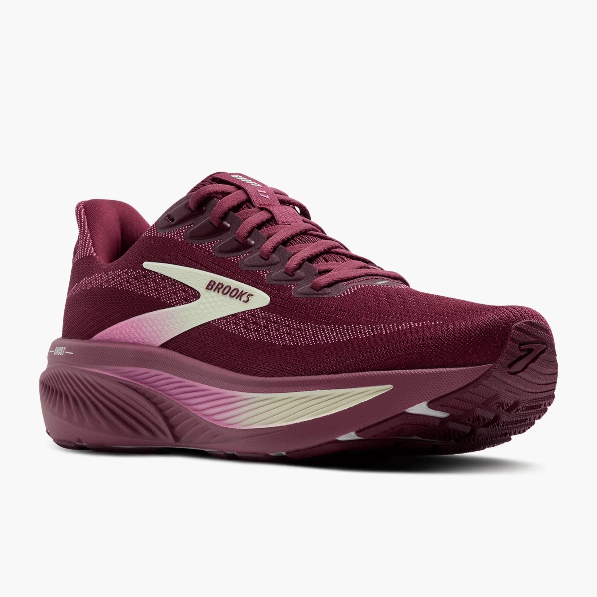 Tênis Feminino de Corrida Ghost 17 Brooks Vinho